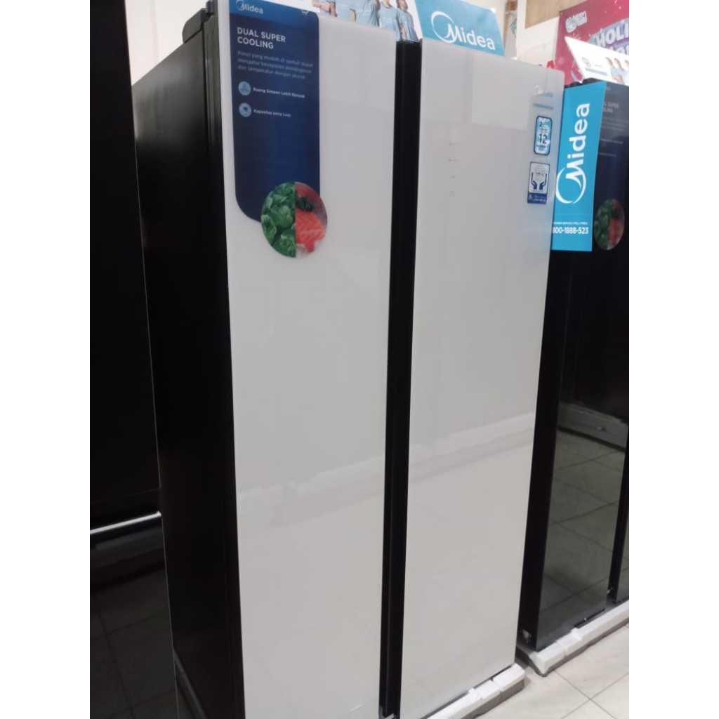 Jual Kulkas side by side Midea MDRS712FIE61WID 564Liter Inverter Putih ...