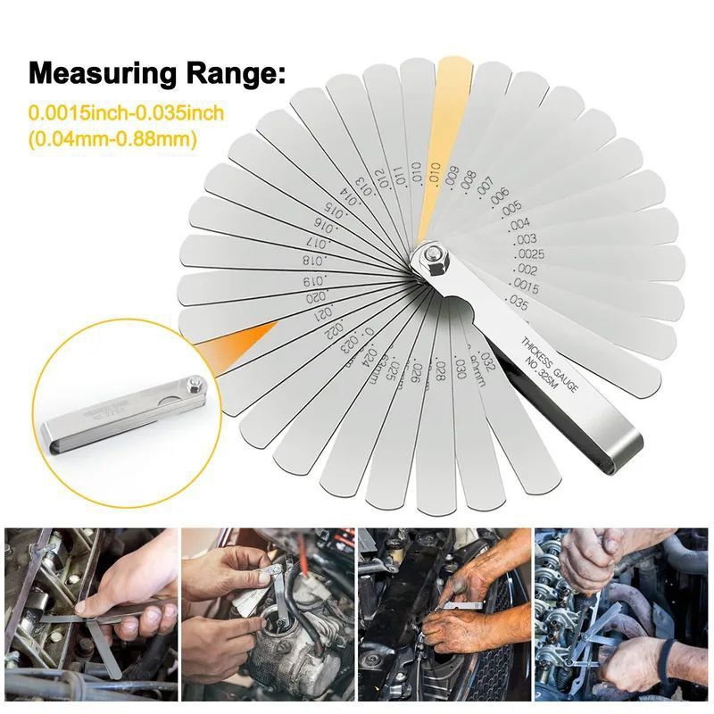 Jual 32 Blades Combination Feeler Gauge Metric Imperial Gapped Filler Measure/Alat Ukur Celah ...