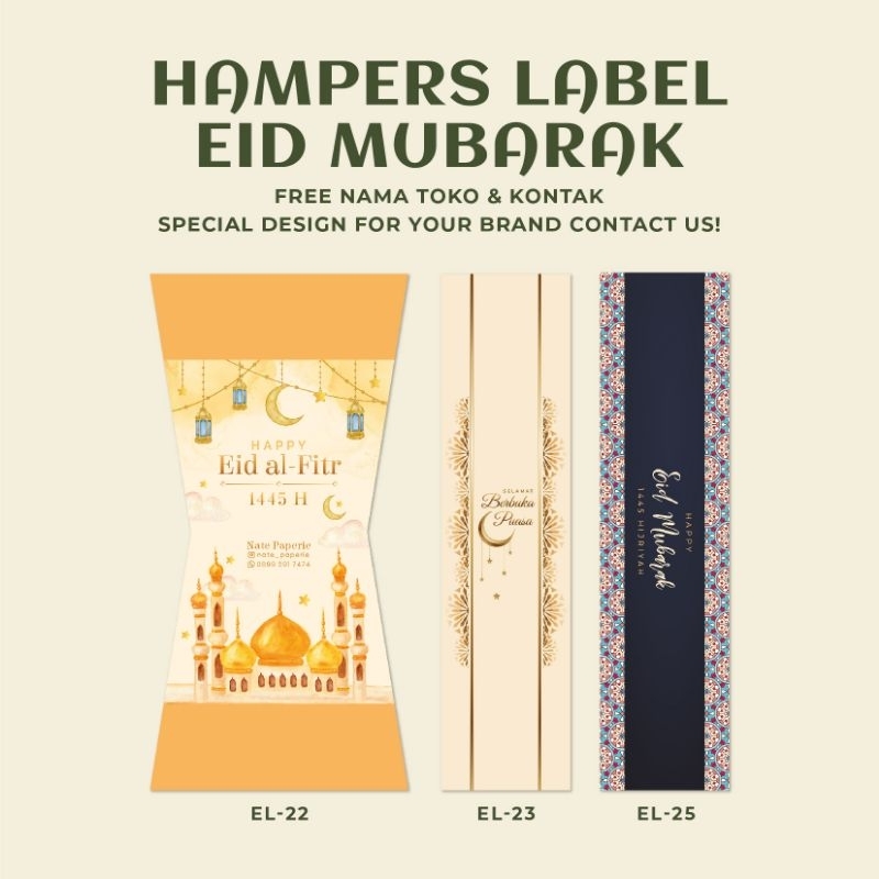 Jual LAST ORDER 3 MARET Hampers Label Idul Fitri Custom Nama Toko ...