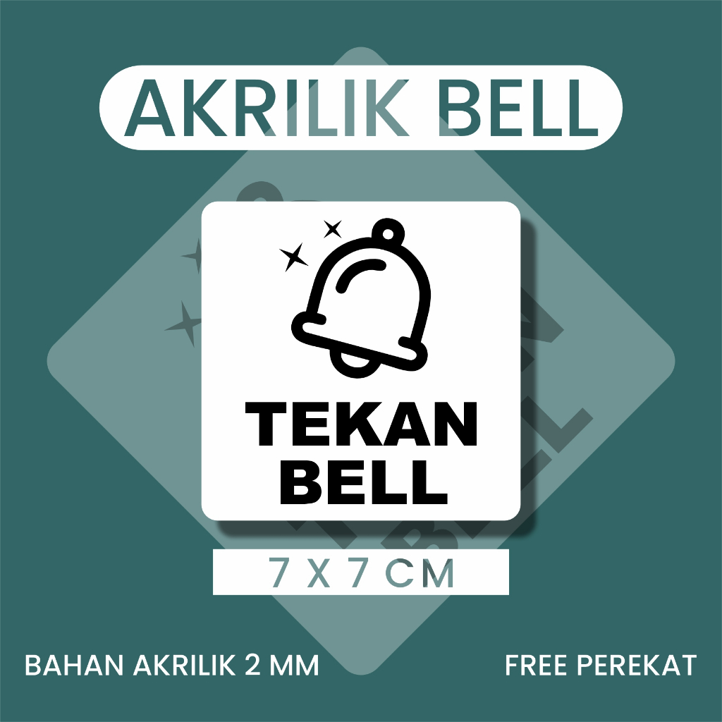 Jual PAPAN AKRILIK TULISAN BELL | TEKAN BELL | Shopee Indonesia
