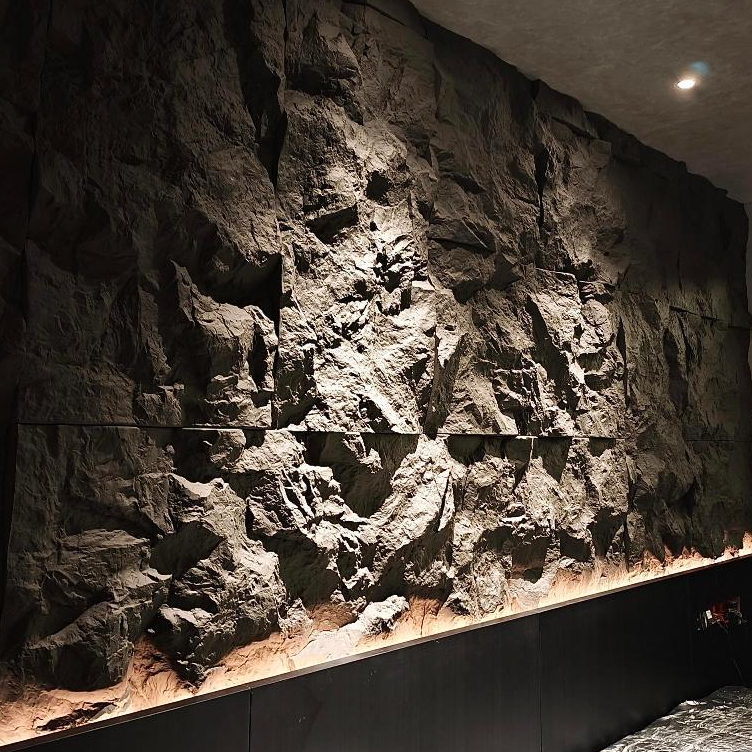 Jual Dekorasi interior: panel dinding estetika batu alam simulasi 3D ...