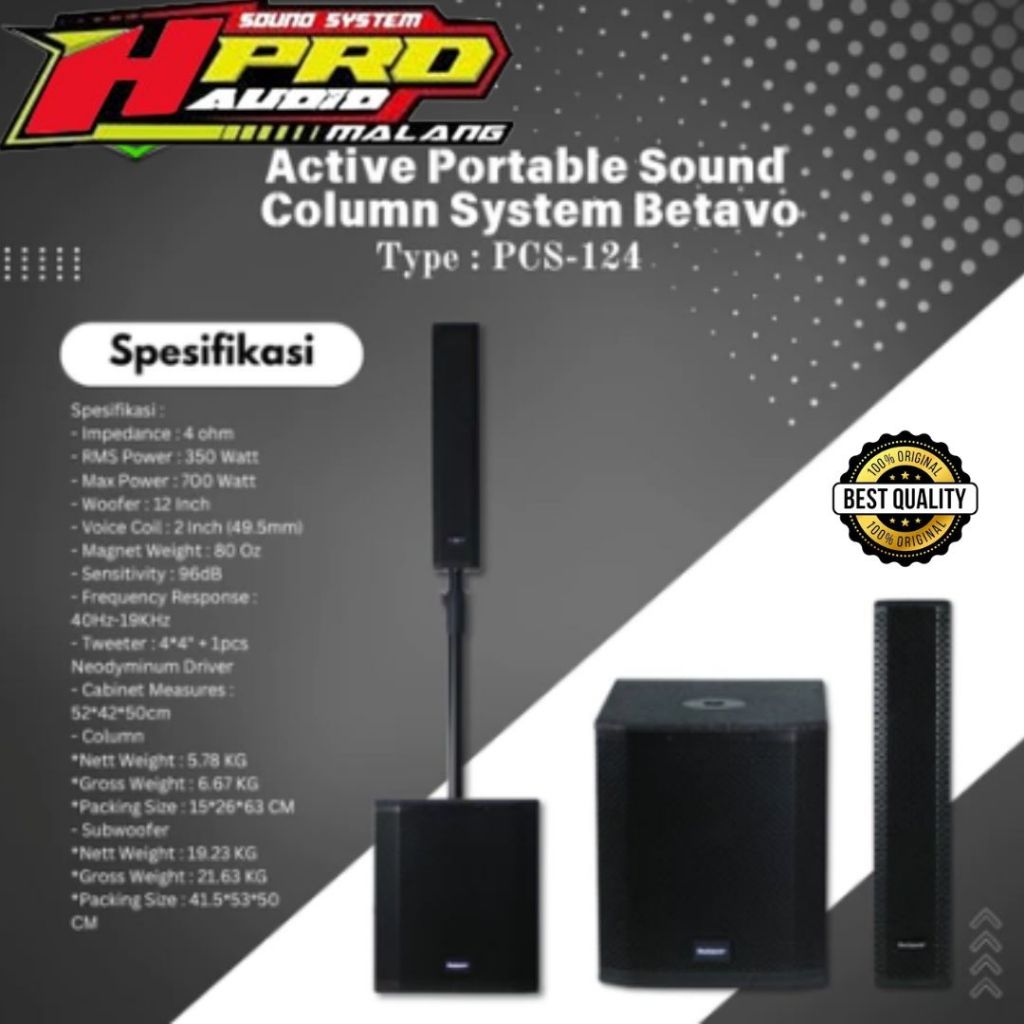 Jual BREWOG BETAVO INDONESIA ACTIVE PORTABLE SOUND SYSTEM PCS 124 ...