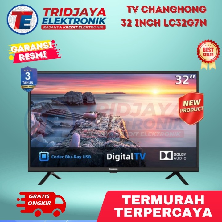 Jual TV Changhong 32inch LC32G7N smart android LED Murah garansi resmi | Shopee Indonesia
