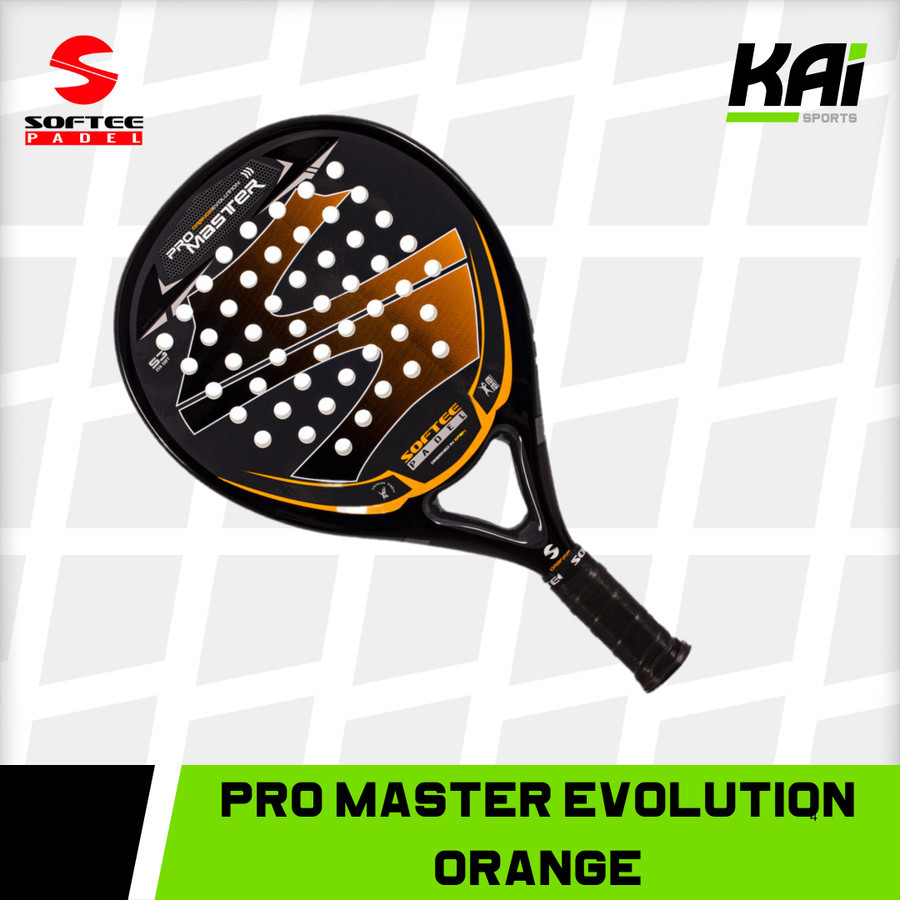 Jual Raket Padel Softee Pro Master Evolution - Orange - Teardrop - Beginner Pemula - Designed in ...