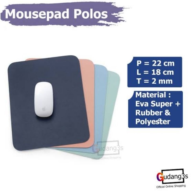 Jual Mousepad warna polos 22x18x2 | Shopee Indonesia
