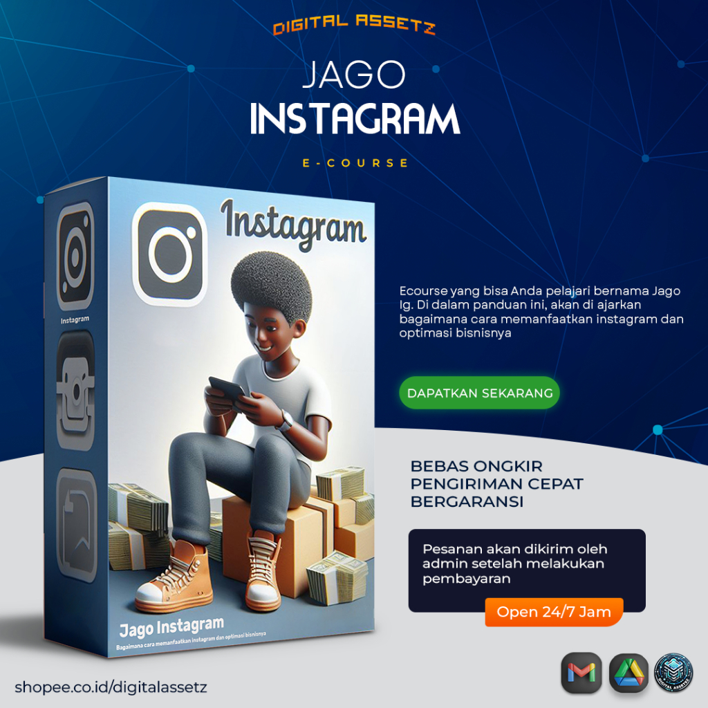 Jual [JL7] E-COURSE Jago Instagram Belajar Cara Memanfaatkan Instagram dan Optimasi Bisnisnya ...