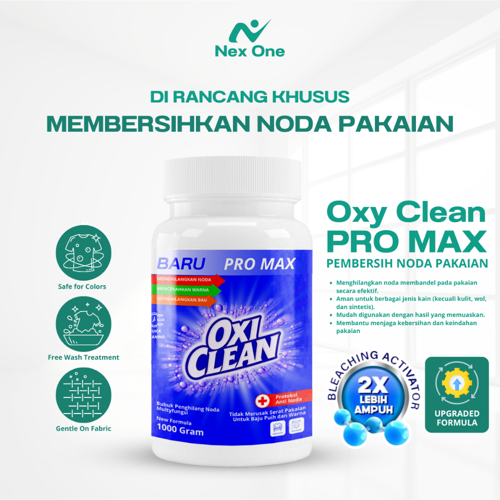 Jual Nex One Oxy Clean Pro Max Penghilang Noda Pakian Untuk Semua Jenis ...