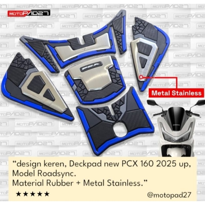 Jual Motopad27 NEW PCX 160 2025 up ROADSYNC rubber + stainless body ...