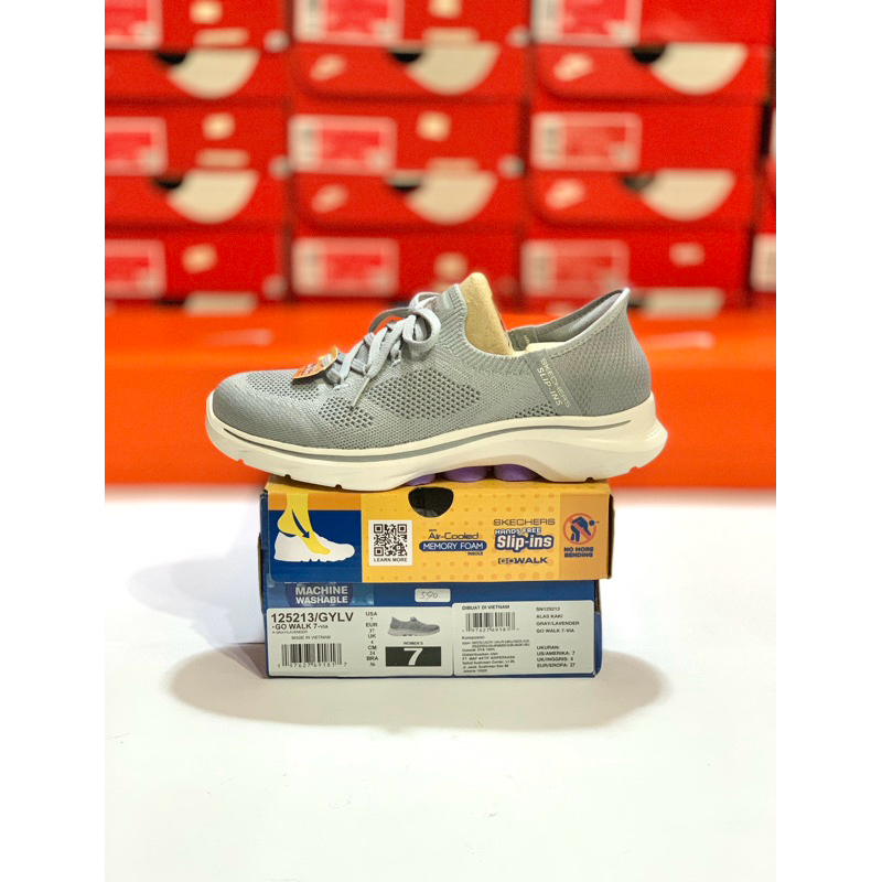 Jual SKECHERS GO WALK 7 -VIA 125213/GYLV SLIP INS ORIGINAL 100% BNIB ...