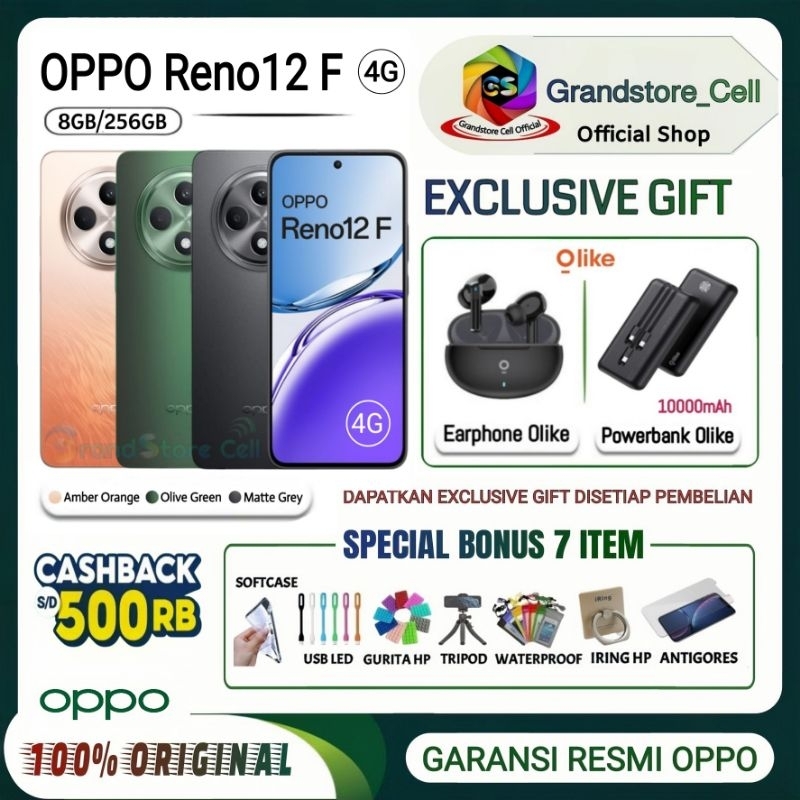 Jual OPPO RENO12 F 4G RAM 8/256GB | OPPO RENO 12F 4G | OPPO RENO12F 4G ...
