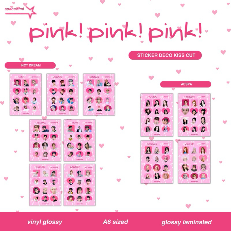 Jual [ready stock] sticker pink!pink!pink! - nct dream - aespa - ive ...