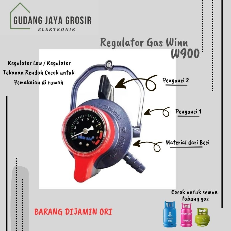 Jual Regulator Winn Gas W900 Meter Double Pengunci | Shopee Indonesia
