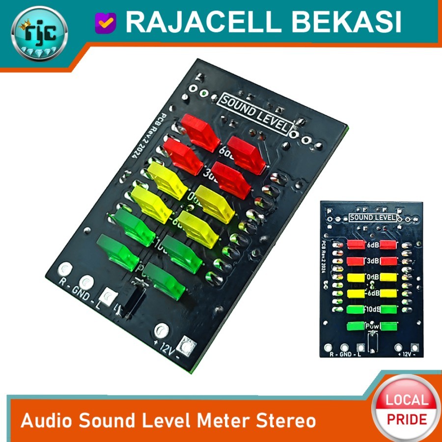 Jual Digital VU meter Stereo 12 Led Audio Level Meter Sound Analizer ...