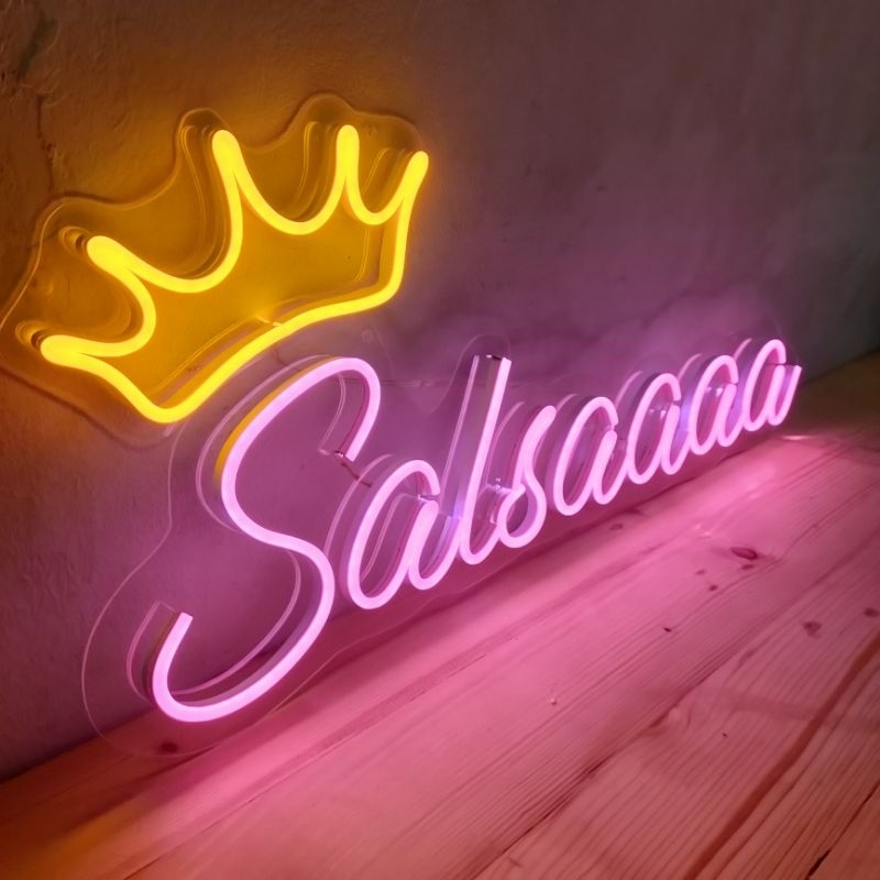 Jual Custom Lampu Neon Led Dekorasi Kamar Aesthetic Lampu Nama Mahkota ...