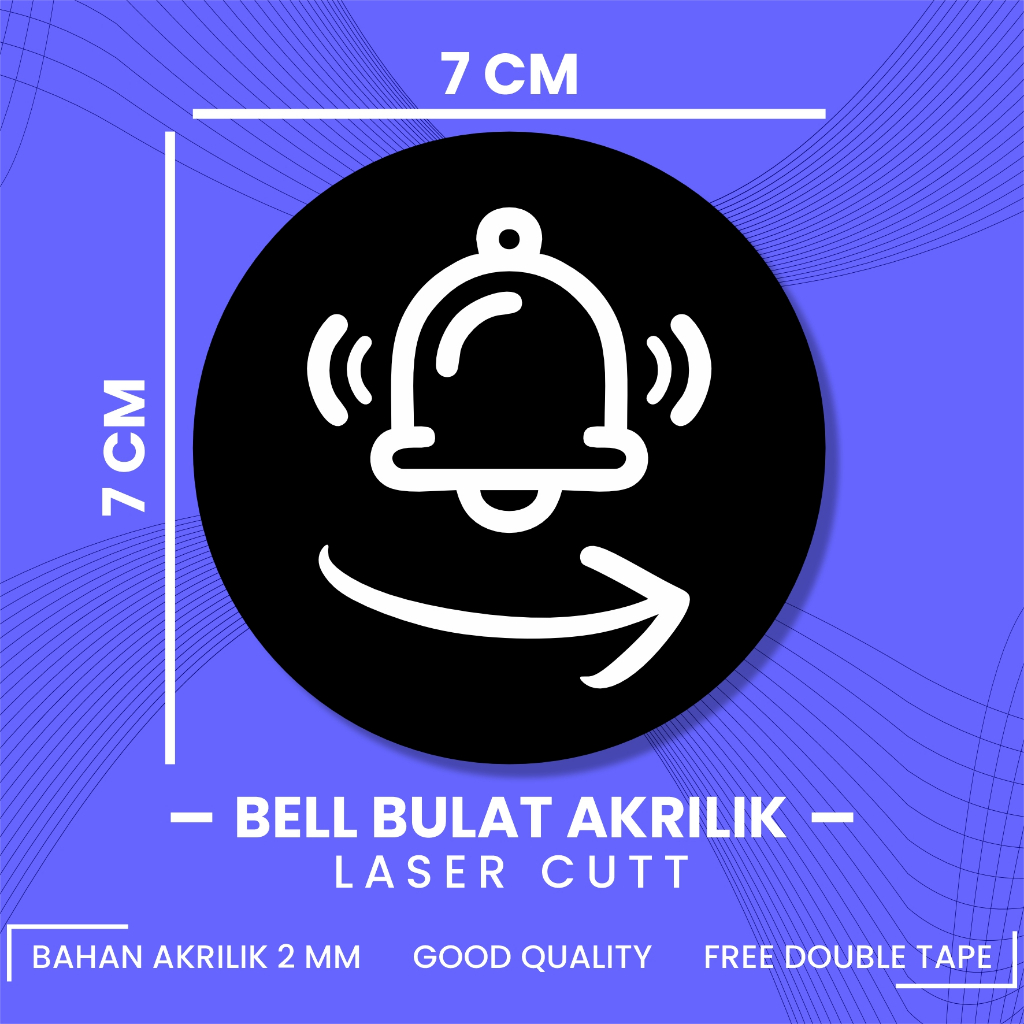 Jual Sign Akrilik - BELL BULAT - Tanda Bell Rumah | Shopee Indonesia