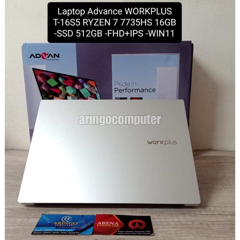 Jual Laptop Advan WORKPLUS T-16S5 RYZEN 7 7735HS 16GB -SSD 512GB -FHD ...