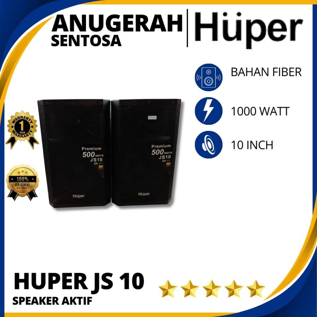 Jual Speaker Aktif Huper JS 10 Ukuran 10 Inch Original | Shopee Indonesia