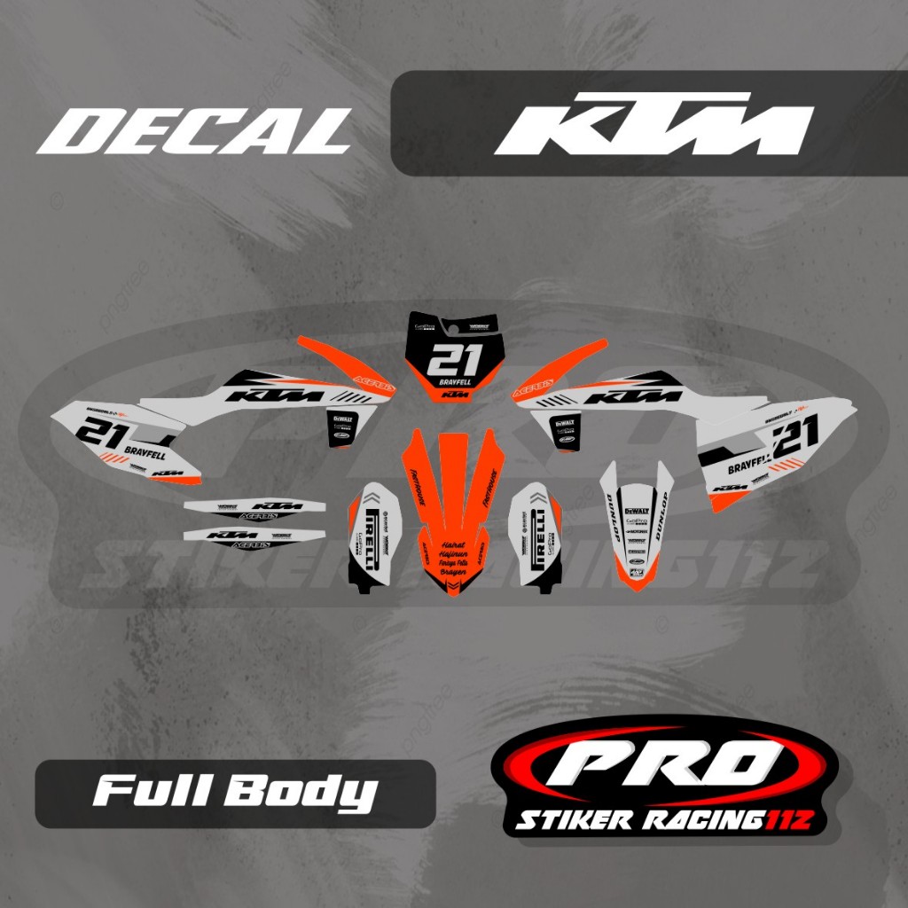 Jual Decal Sticker KTM 85 New fullbody terbaru / Decal Sticker KTM 250 ...