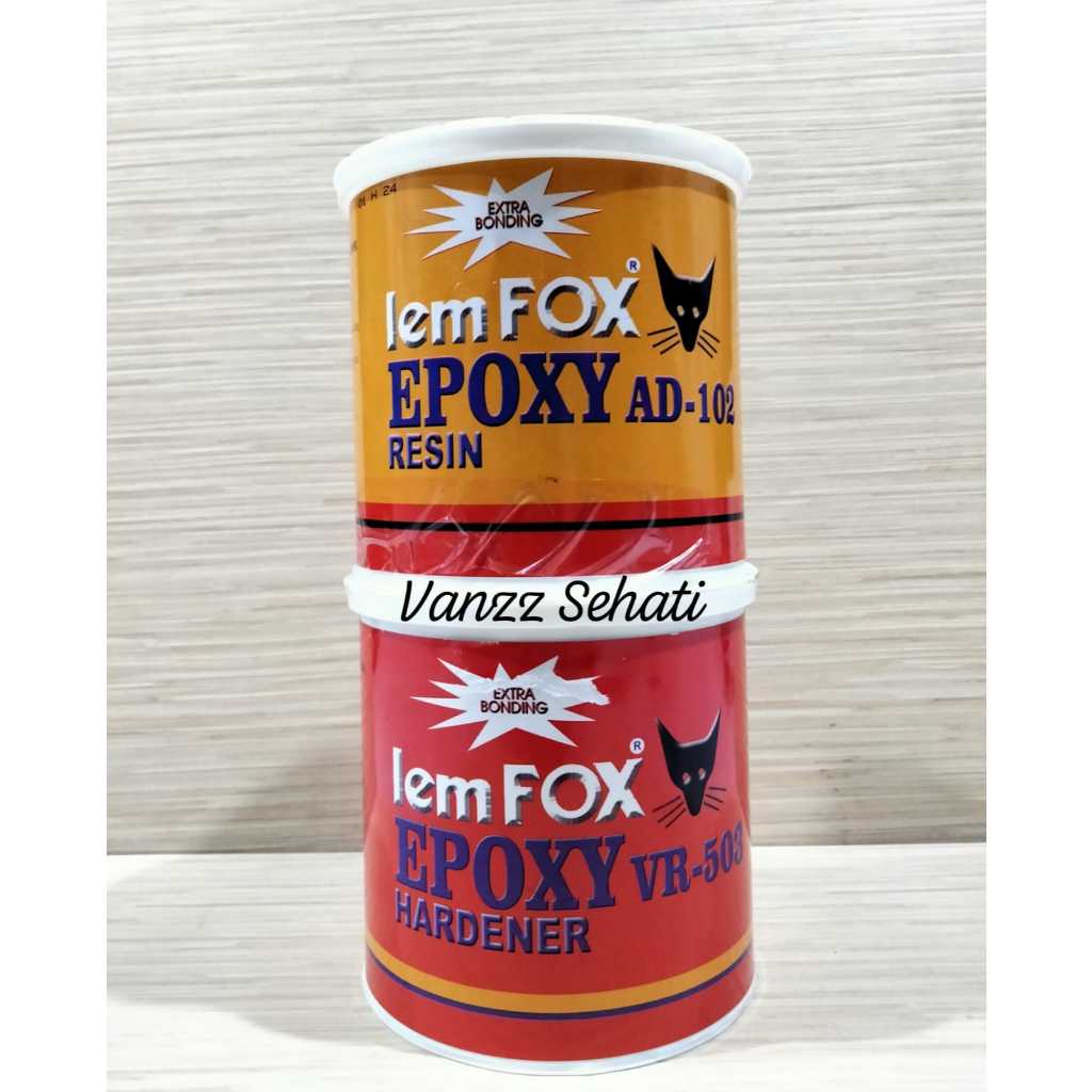 Jual Lem Fox Epoxy Resin + Hardener / Untuk Merekatkan Material Besi ...
