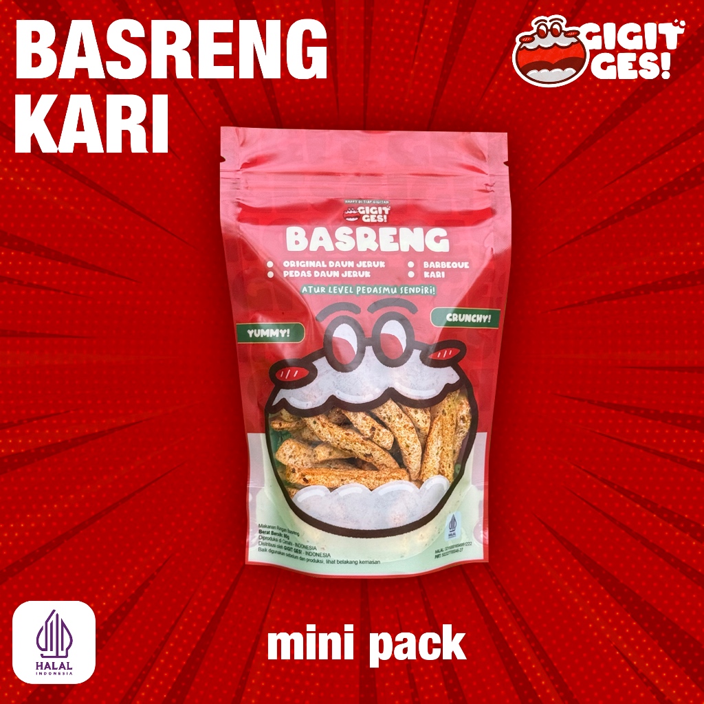 Jual Basreng Mini Pack Rasa Kari Renyah Gurih Kriuk Krispy Rempah Snack ...