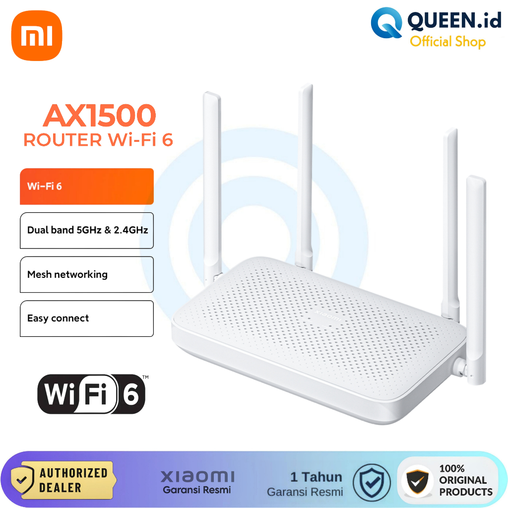 Jual Xiaomi Router AX1500 WiFi 6 Extender Repeater 1500Mbps 5Ghz Mesh ...