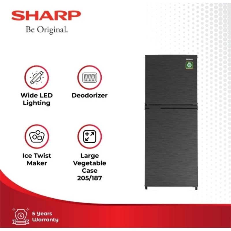 Jual KULKAS SHARP 2 PINTU SJ-236MNHS GARANSI RESMI 5 TAHUN KULKAS SHARP ...