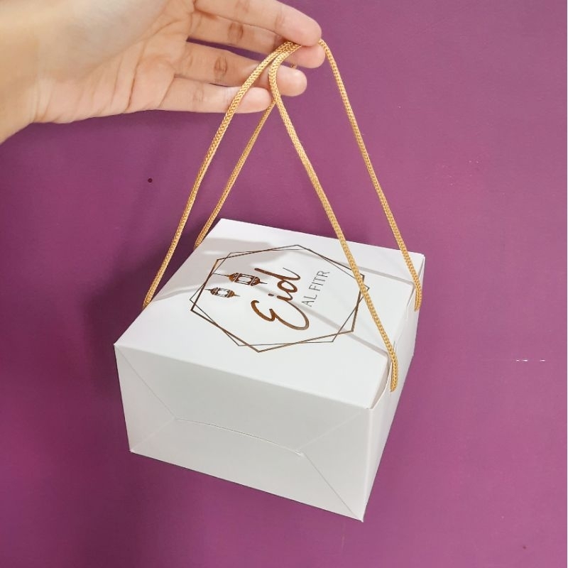 Jual Box Tali / Kotak Hampers /Softbox 12x12x7cm / Dus isi toples bulat ...