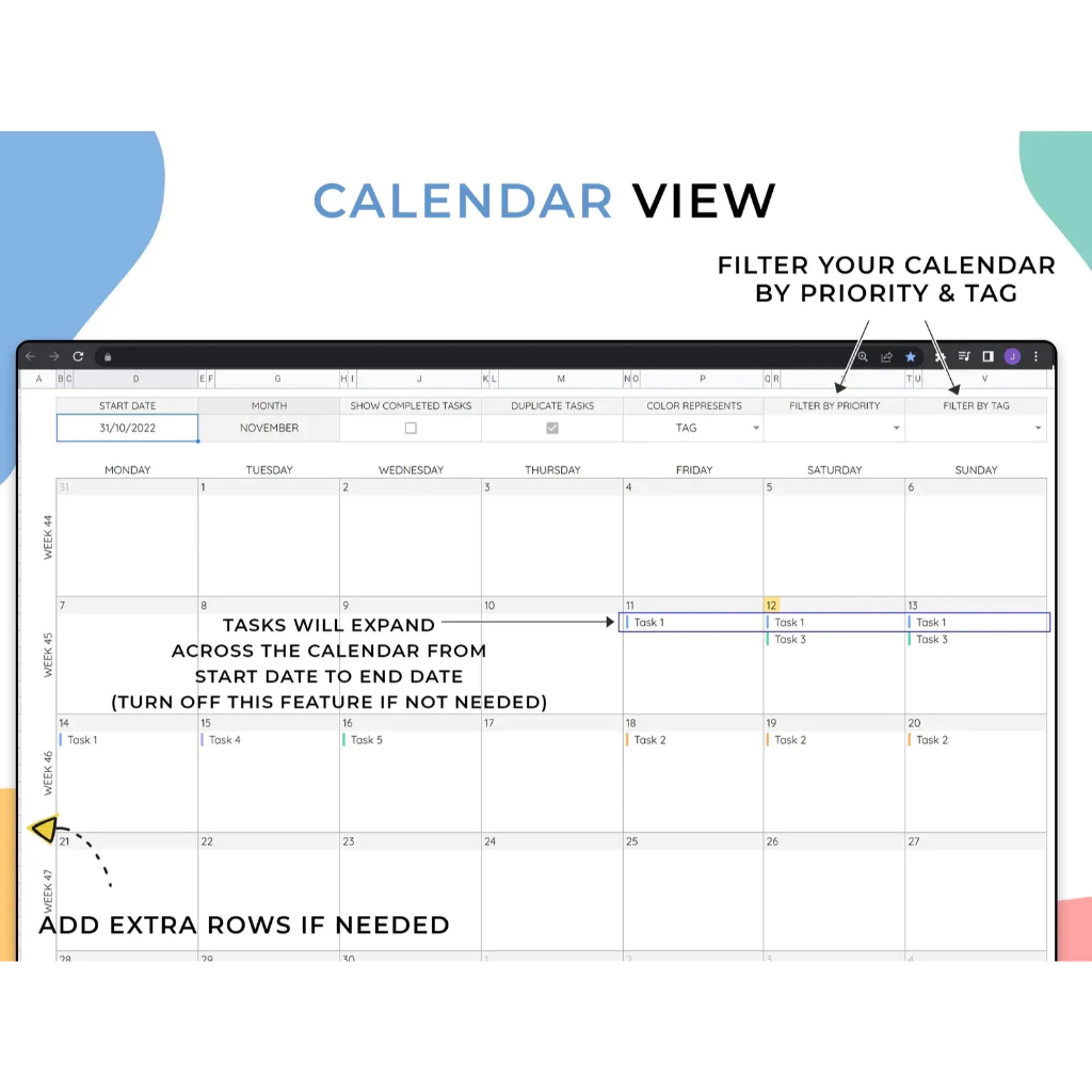 Jual To Do List Spreadsheet Template – Buat Aktivitas Anda Jadi Lebih ...