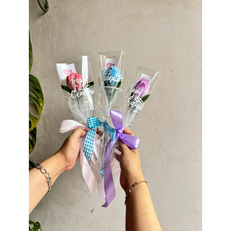 Jual Buket Single Tulip | Tulip Aesthetic | Buket Tulip | Buket Single ...