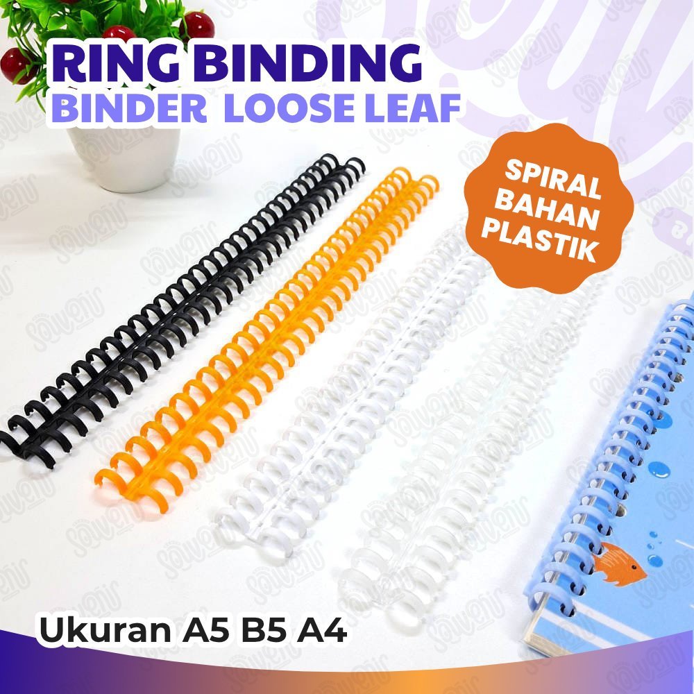 Jual Ring Binder DIY Spiral Binder/loose leaf Binding Strip 30 Lubang ...