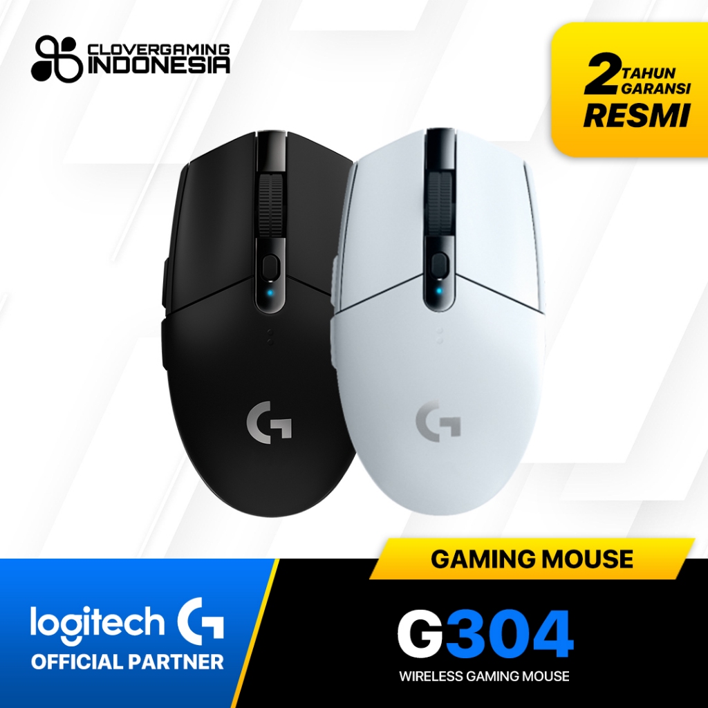 Jual Logitech Mouse G304 Wireless Gaming Mouse G-304 G 304 Black White ...
