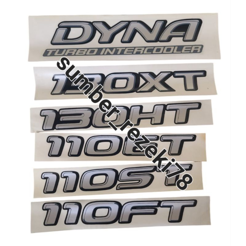 Jual stiker Dina turbo intercoler 130 ht/sticker Dina 130 XT/stiker ...
