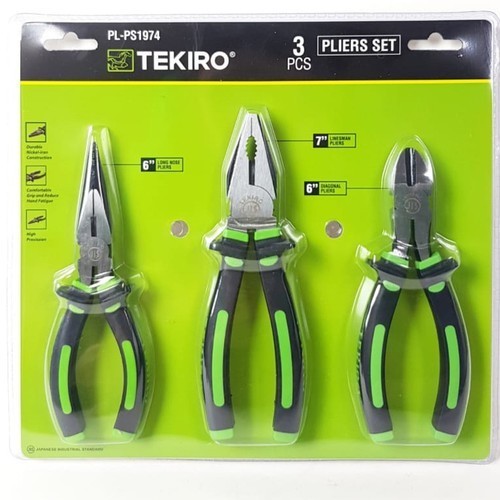 Jual PAKET TANG SET TEKIRO 3 PCS ORIGINAL TANG LANCIP 6"TANG KOMBINASI/ JAPIT 7" TANG POTONG ...