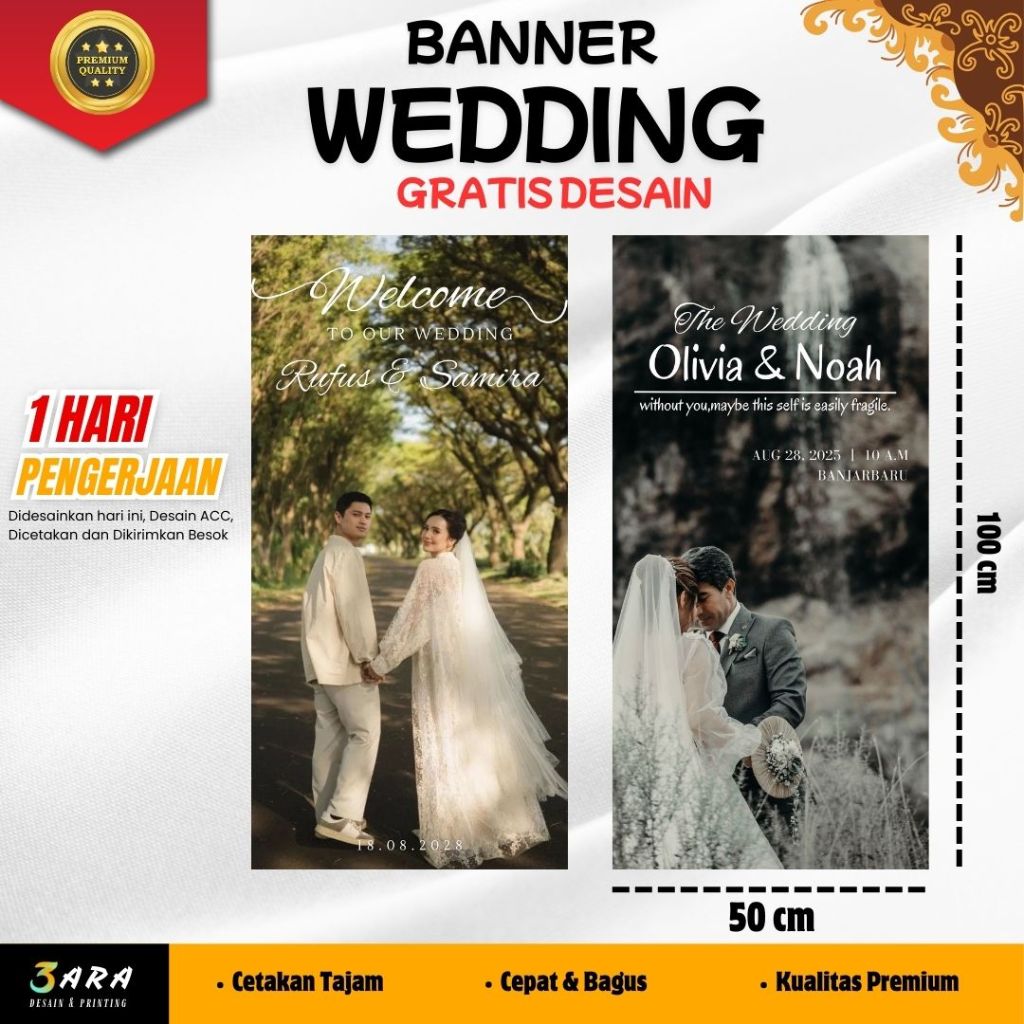Jual CETAK BANNER WEDDING CETAK SPANDUK WEDDING PERNIKAHAN GRATIS ...