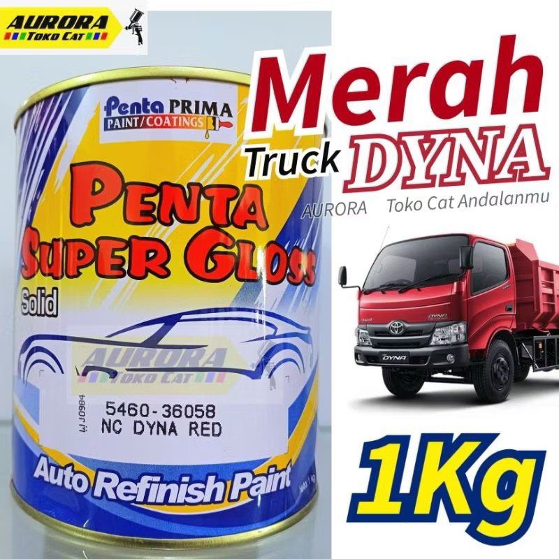 Jual CAT MERAH TRUK TOYOTA DYNA RED 1Kilo PENTA SUPER GLOSS Gloss Dina ...