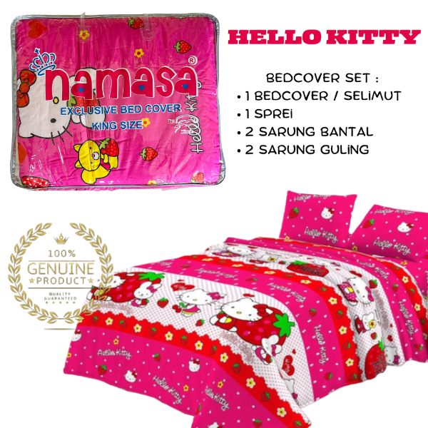 Jual NAMASA Bedcover set Sprei bahan Microtex Disperse tidak luntur ...