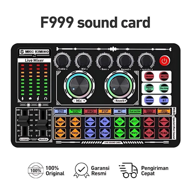 Jual Sound Card F999 Original Kimiso Sound card bluetooth Compatible ...