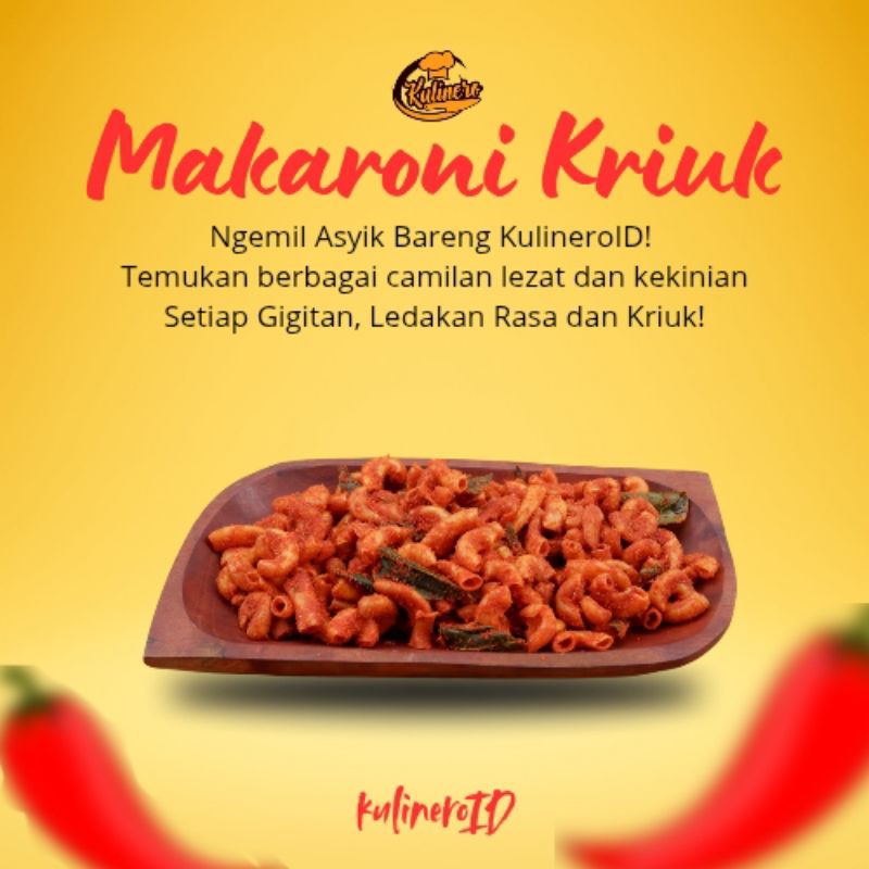 Jual Makaroni Kriukk KulineroID 250gram/ Makaroni Maknyus / Makaroni ...