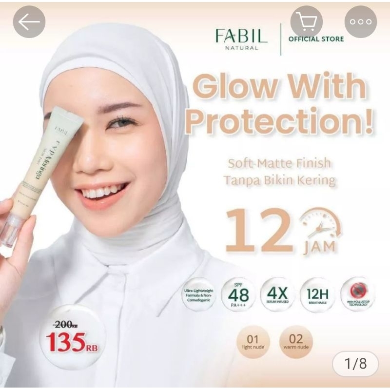 Jual FABIL FYP MORINGA SKIN TINT 30gr TINTED SUNSCREEN | Shopee Indonesia