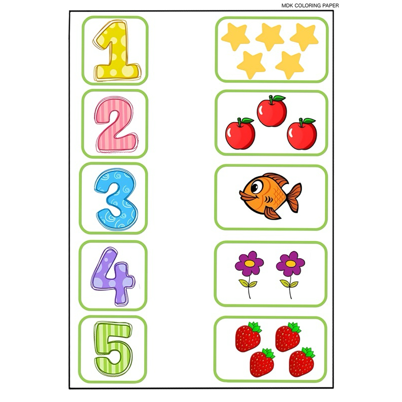 Jual MDK - Belajar Mencocokkan HURUF & ANGKA / Lembar kerja anak ...