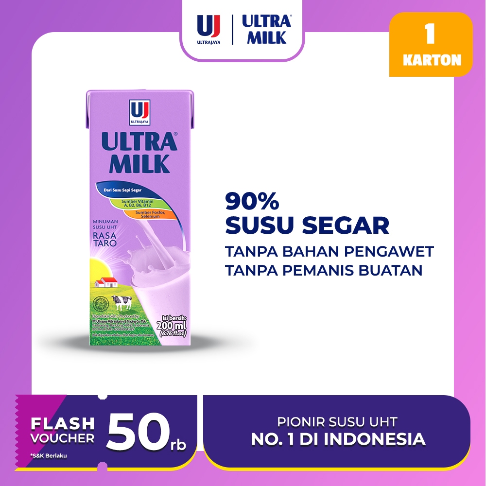 Jual Ultra Milk Taro 200 ml | Shopee Indonesia