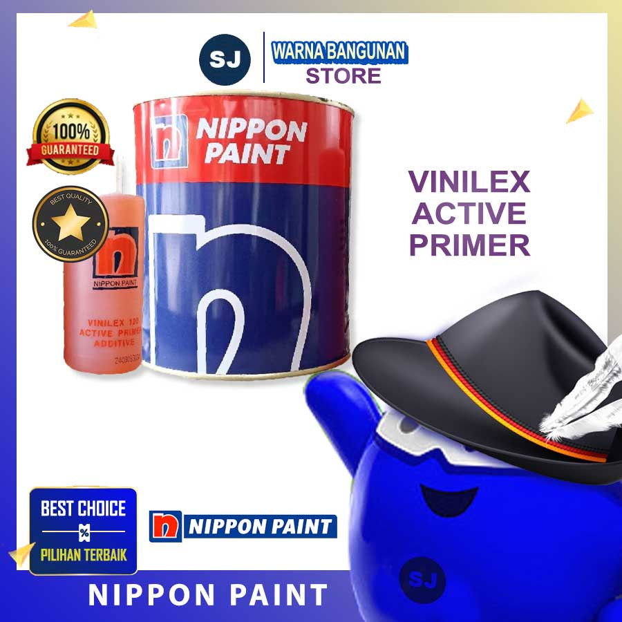 Jual CAT DASAR GALVANIS NIPPON PAINT VINILEX 120 ACTIVE PRIMER 1 ltr | Shopee Indonesia