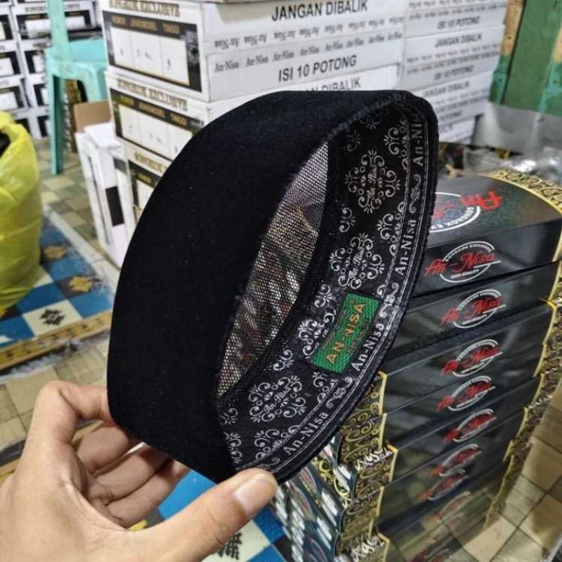 Jual An Nisa Ac Full Ac Peci Ceper Dan Jumbo Kopiah Songkok Tinggi 6 7 8 9 10 Cm Bludru Premium ...