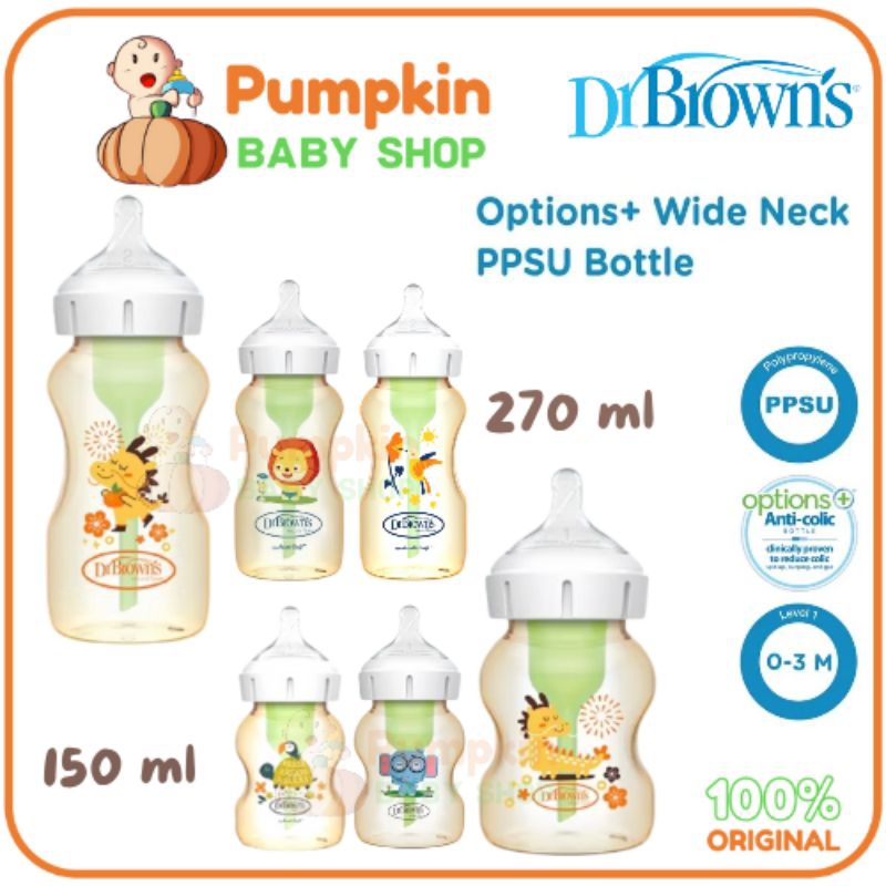 Jual Dr Browns PPSU Wide Neck Options plus Deco / Botol Susu Bayi | Shopee Indonesia