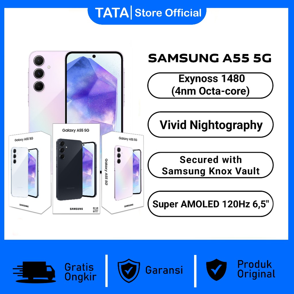 Jual Samsung Galaxy A55 5G Smartphone Android A55 5G 8/256GB & 12/256GB ...