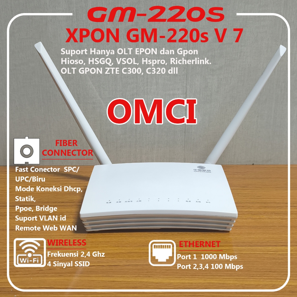 Jual ONU XPON GM220-S Versi 7 Suport Epon Gpon OMCI | Shopee Indonesia