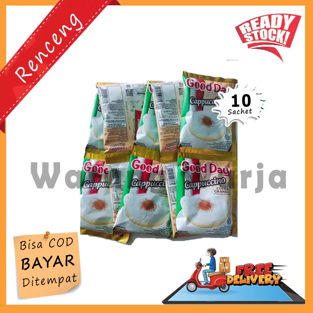 Jual Good Day Cappuccino MOCACINNO FREEZE DUET VANILLA RENCENG ISI 10 ...