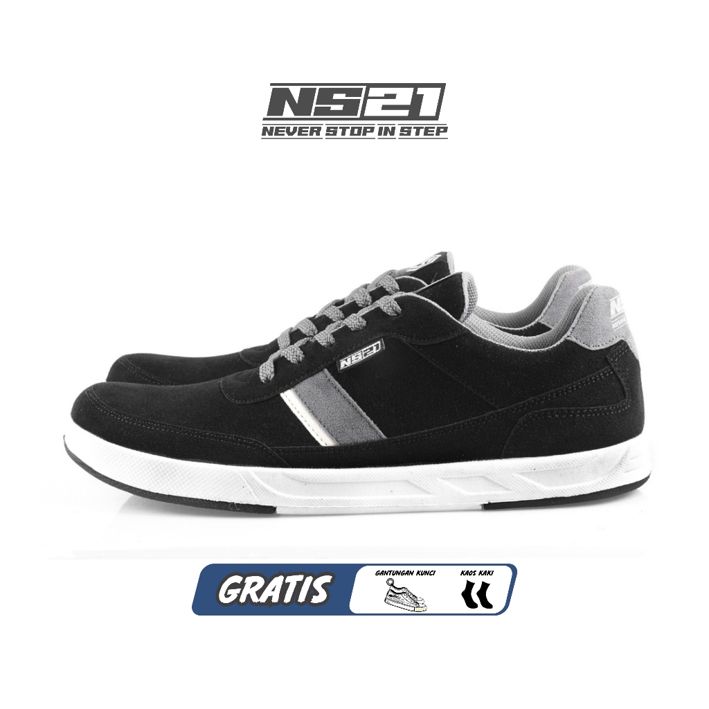 Jual BLACK SUEDE SERIES |NS TWENTY ONE| Sepatu Sneakers Pria Casual Shoes ORIGINAL | Shopee ...