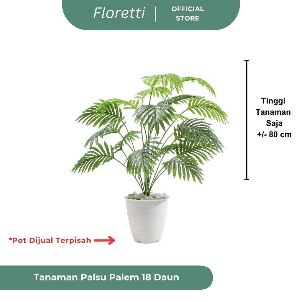 Jual Floretti Pohon Palem 18 Daun Cabang Artificial Tanaman Palsu ...