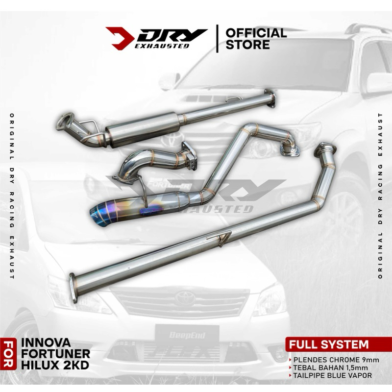 Jual Knalpot Mobil Fullsystem Buat Innova 2KD / Fortuner 2KD Produk DRY ...
